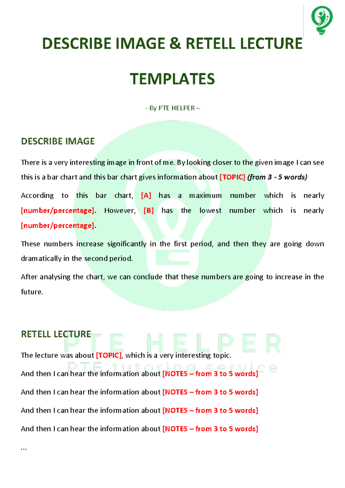 Describe image & Retell lecture - DESCRIBE IMAGE & RETELL LECTURE ...