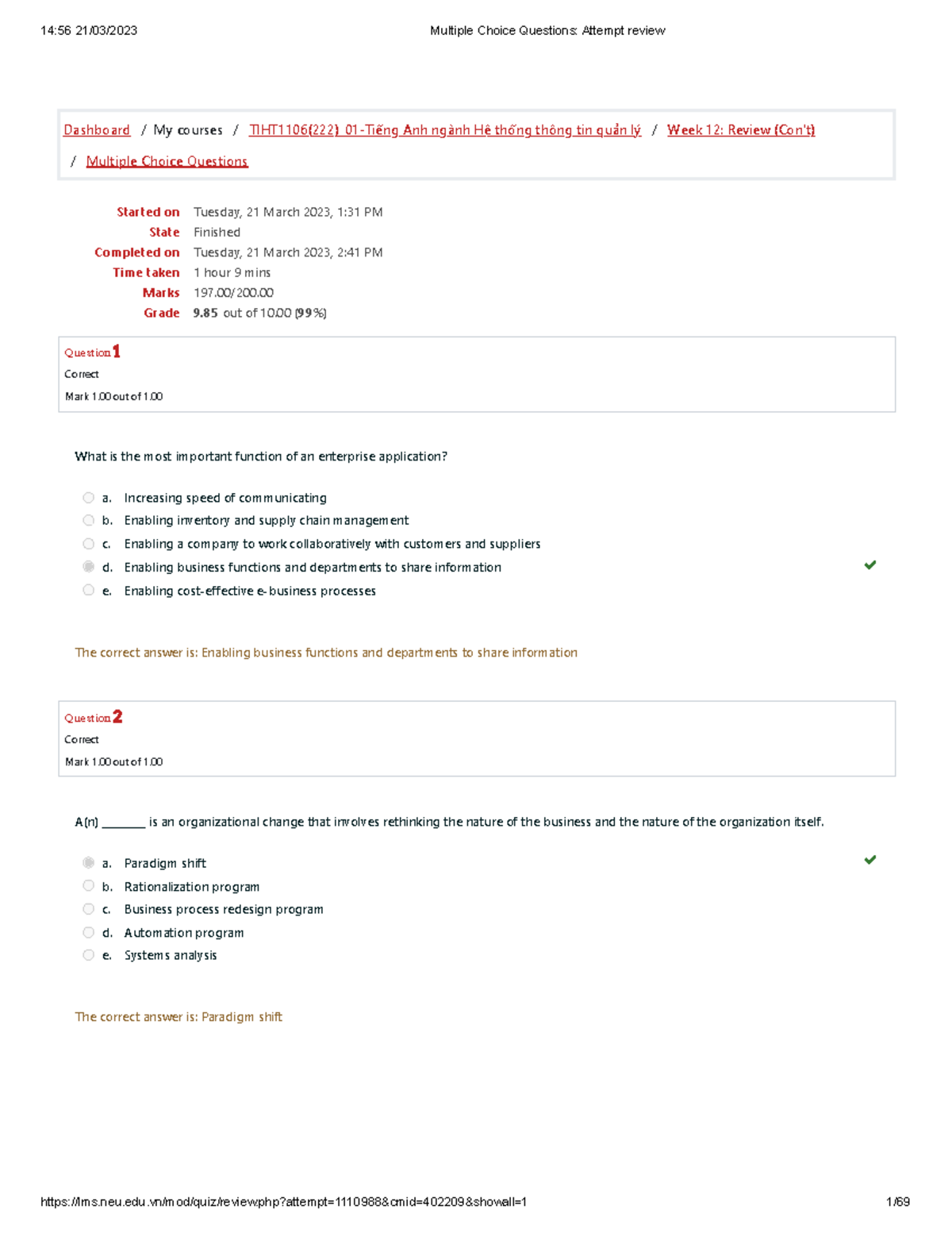Multiple-Choice-Questions -Attempt - Dashboard / My courses / TIHT1106 ...
