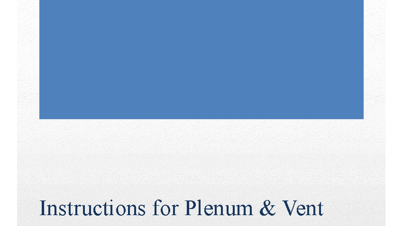 BHEL 11kV VM12 Switchgear Plenum Vent Installation Guide - Studocu
