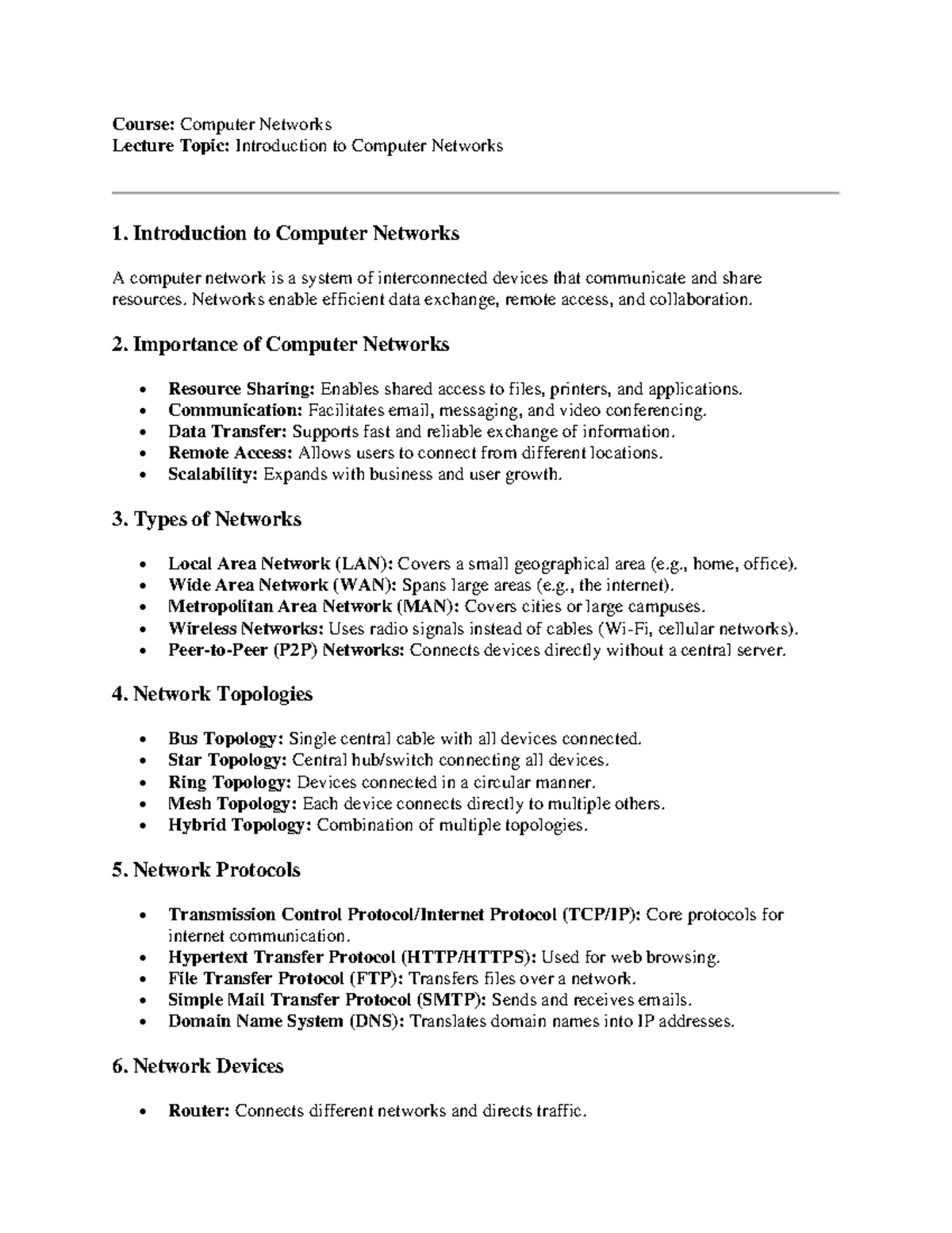 Course 4 - My own notes to Introduction to Computer Networks. - Course ...