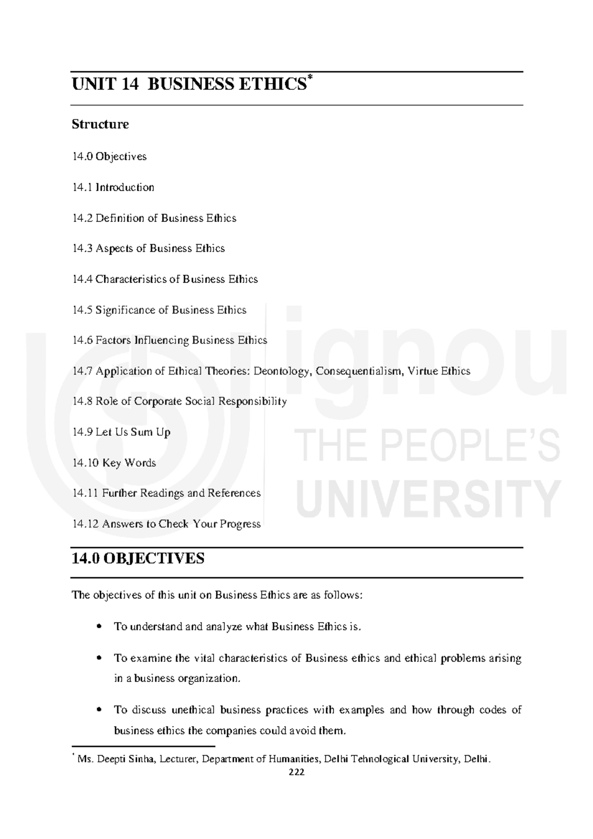 Business ethics - To examine the vital characteristics of Business ...
