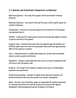 PSYC 1000 - U of G - Psychology - Studocu