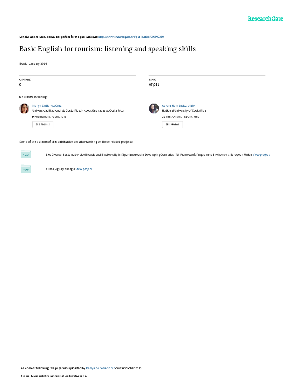 Basic English for Tourism: Listening & Speaking Skills Guide - Studocu