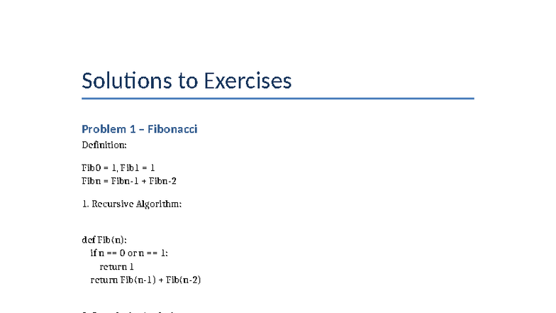 CS101: Recursion Techniques and Algorithm Solutions - Studocu