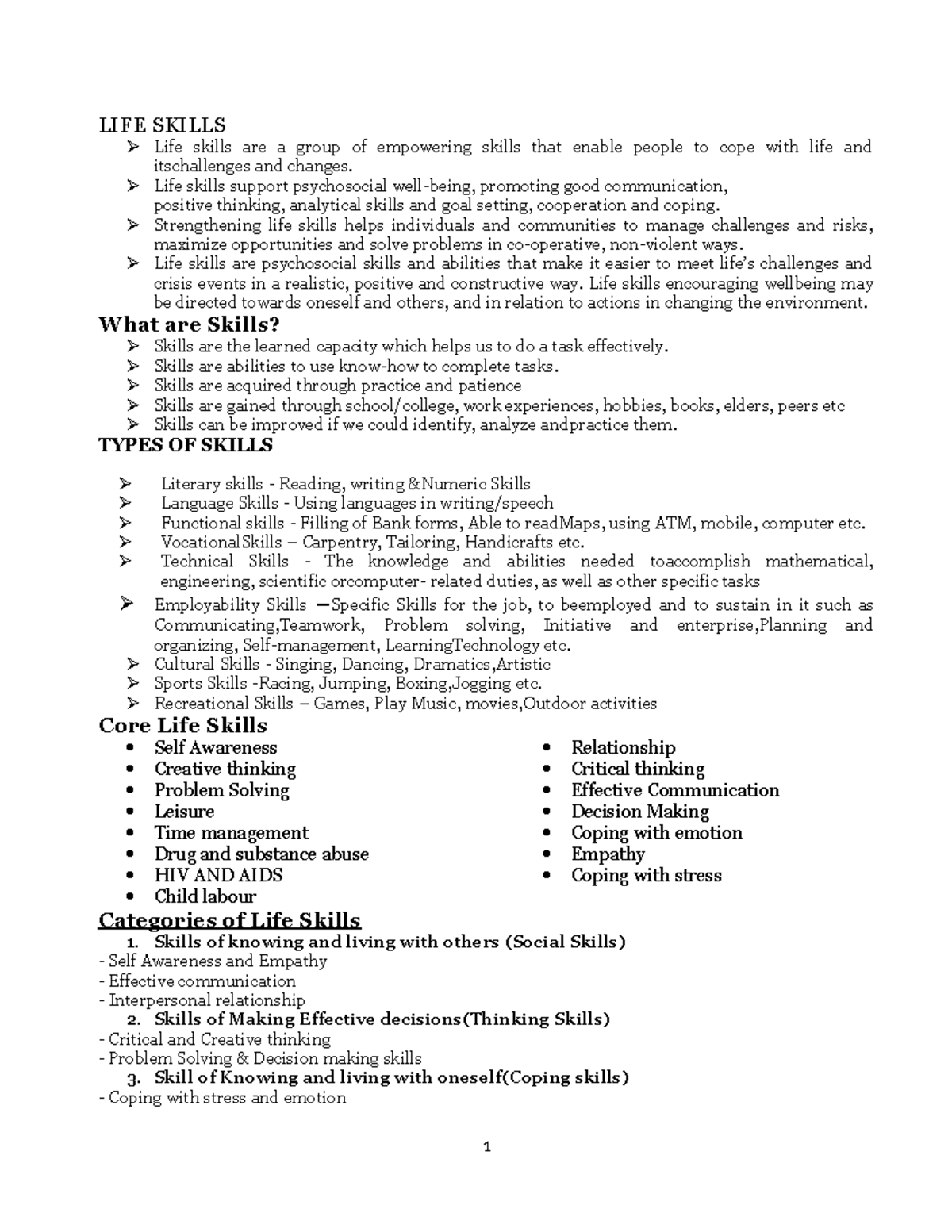 Introduction to Life Skills: Empowering Personal Development and ...
