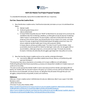 Mod1 Short Answer - 1 Module 1: Short answers HUM 102: Self, Society, and Humanities Module 1 ...