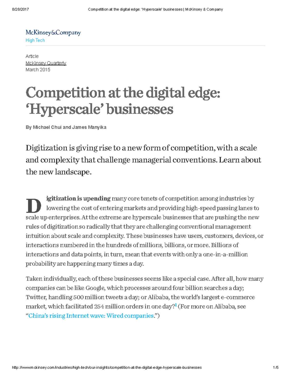 Competition at the Digital Edge: Insights on Hyperscale Businesses ...