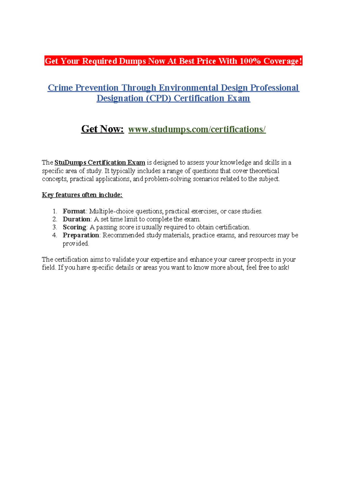 Crime Prevention Through Environmental Design Professional Designation ...
