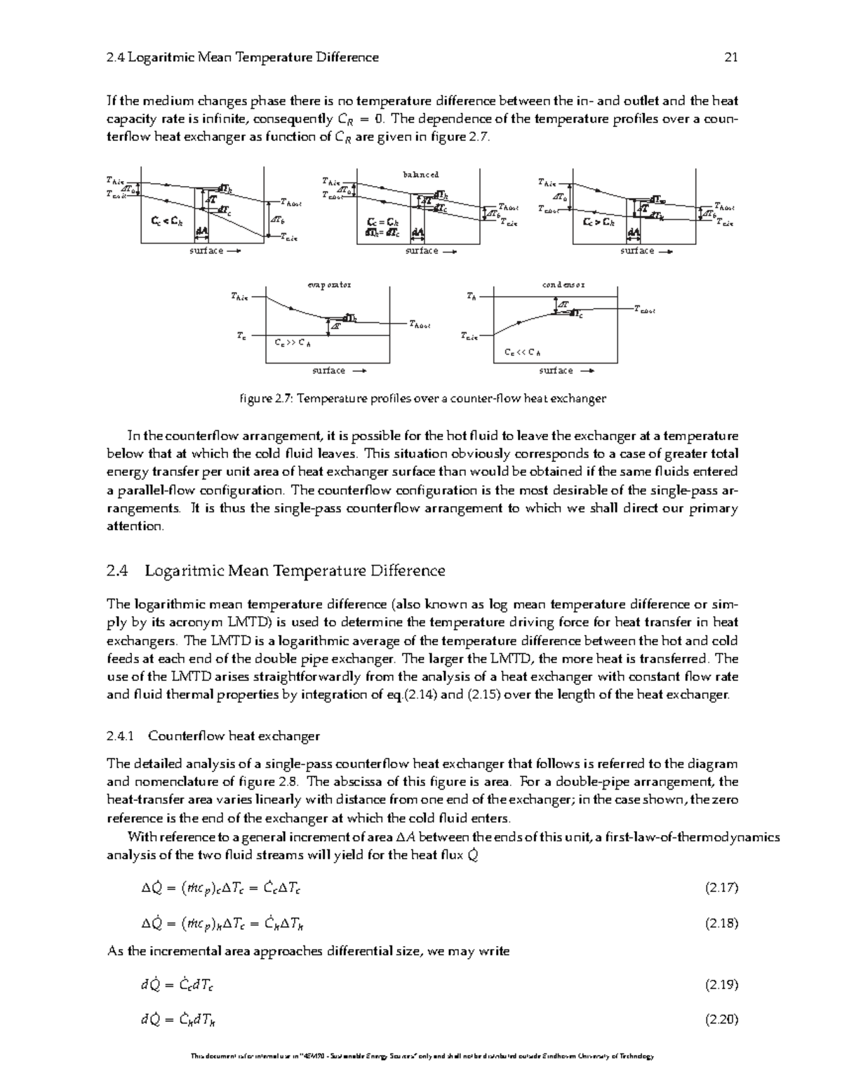 Sustainable Energy 2.4: Logarithmic Mean Temperature Difference ...