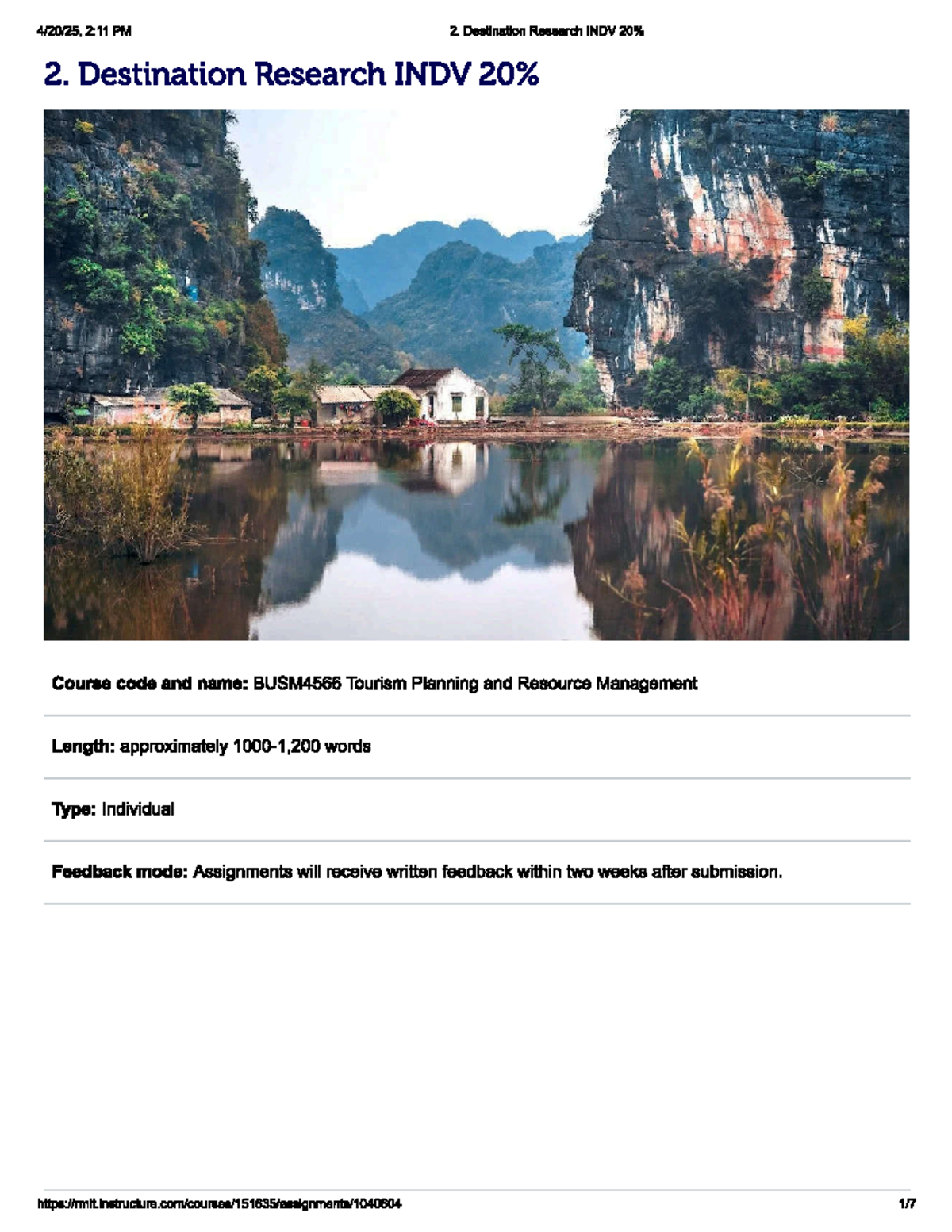 Destination Research INDV for BUSM4566: Uncovering Vietnam's Tourism ...