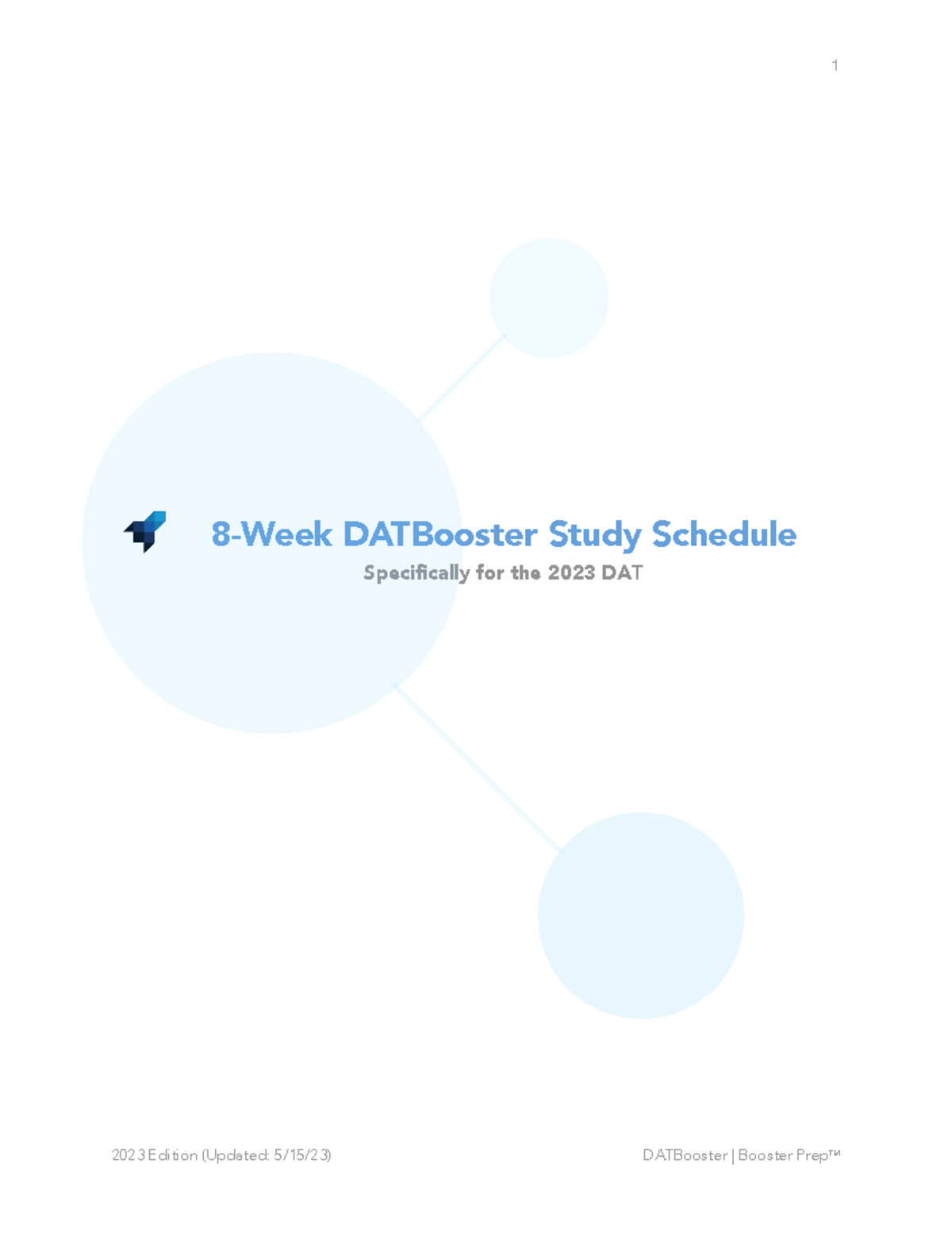 8-Week DATBooster Study Schedule (Updated May 15, 2023) - Studocu