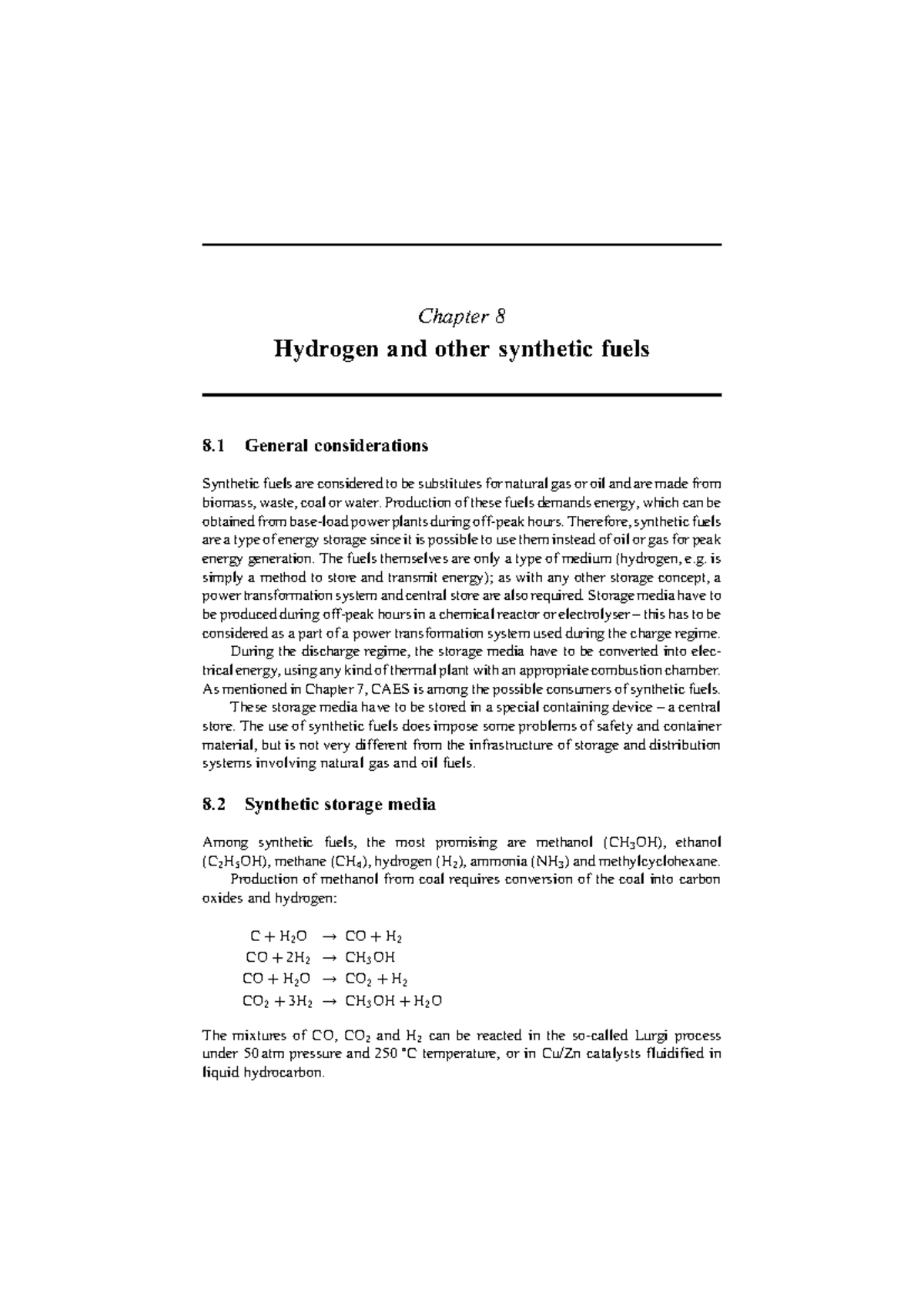 Chapter 8: Hydrogen and Synthetic Fuels Overview (Module 2) - Studocu