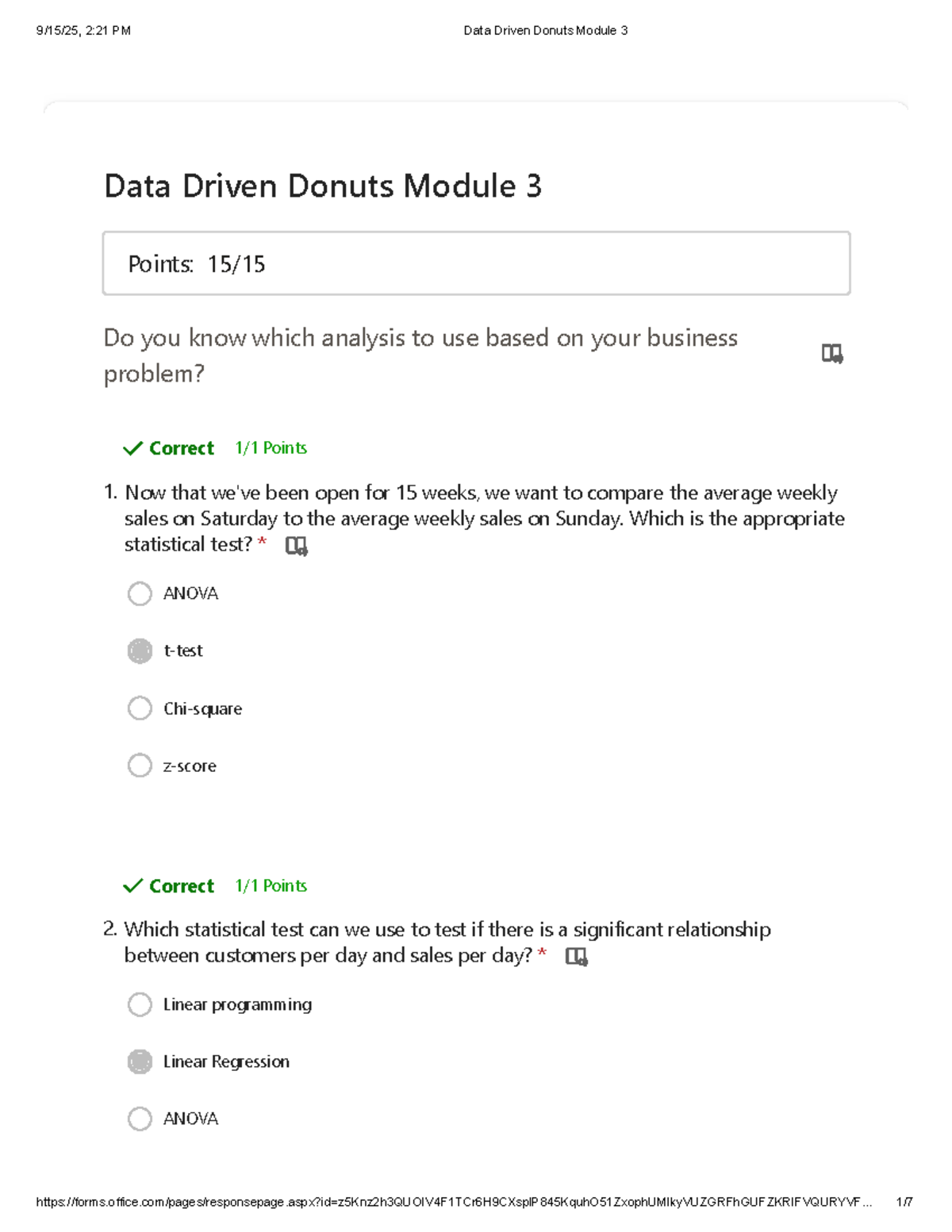 Data Driven Donuts: Statistical Analysis Techniques - Module 3 - Studocu