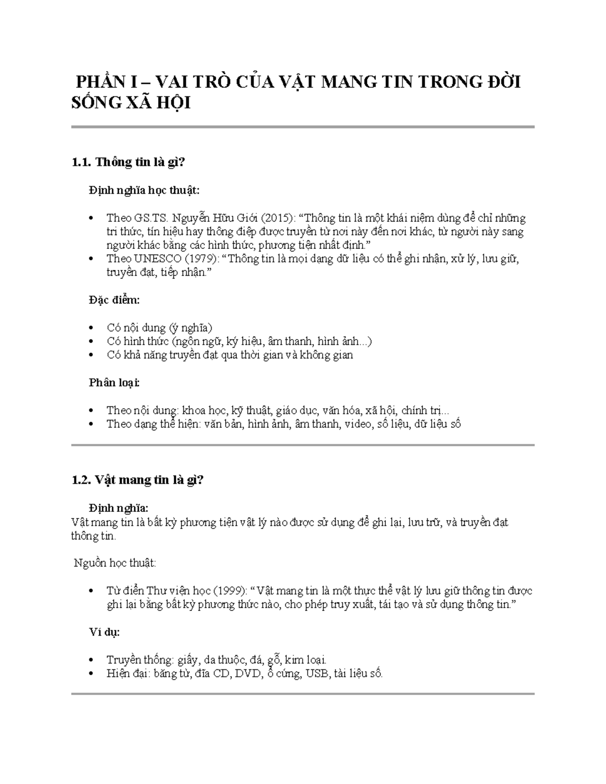 VAI TRÒ CỦA VẬT MANG TIN TRONG ĐỜI SỐNG XÃ HỘI - NDNDN - Studocu