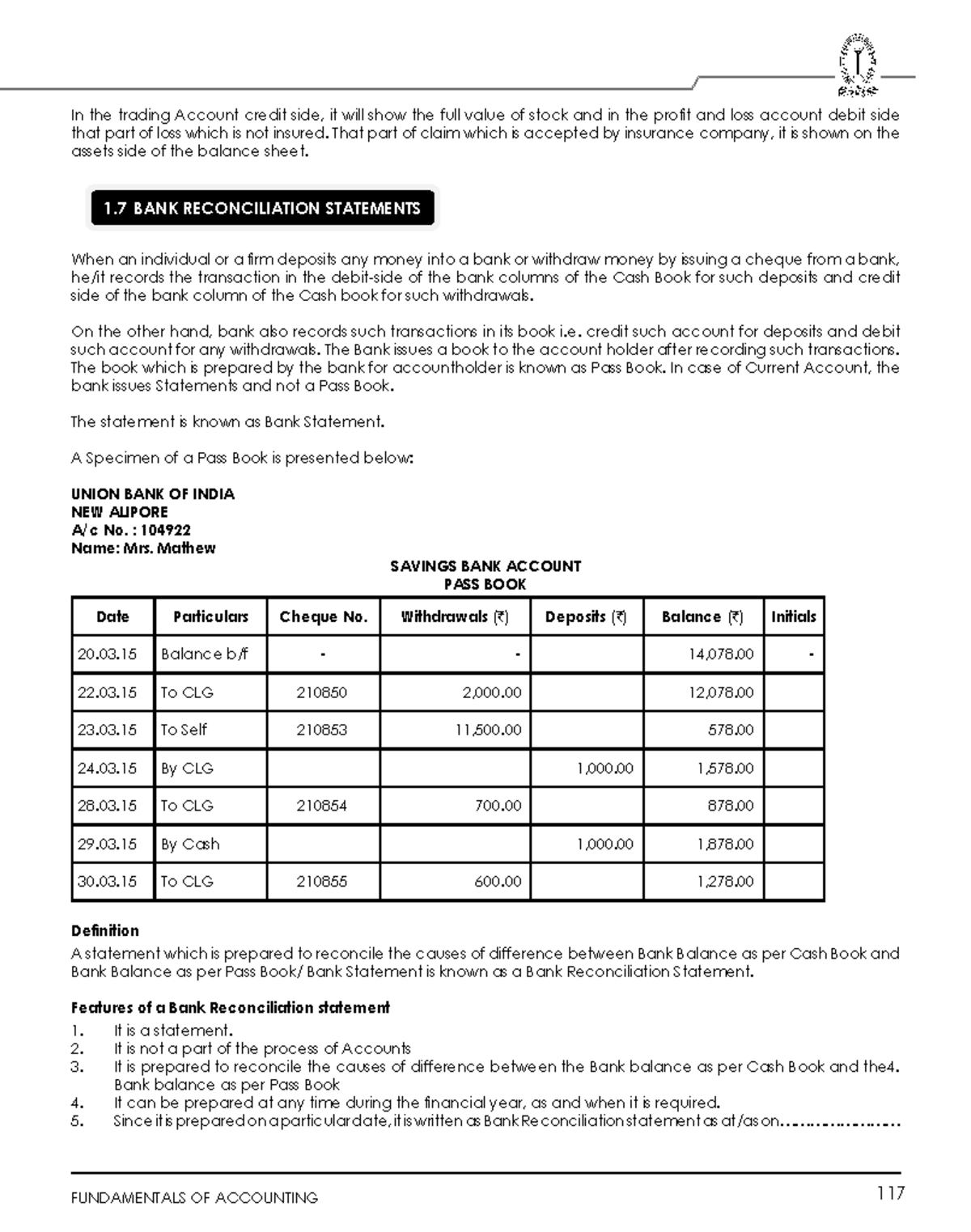 7. Bank Reconciliation Statements: Understanding Causes and Preparation ...