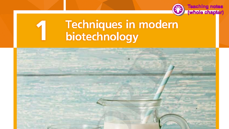 Nssbio 3E SBE4 Ch01: Techniques in Modern Biotechnology - Studocu