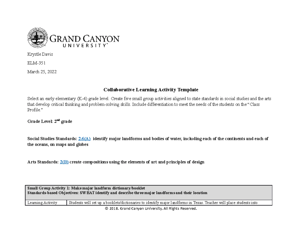 ELM-351-Collaborative Learning Activity - Aya Mesmar ELM 351 Christy ...