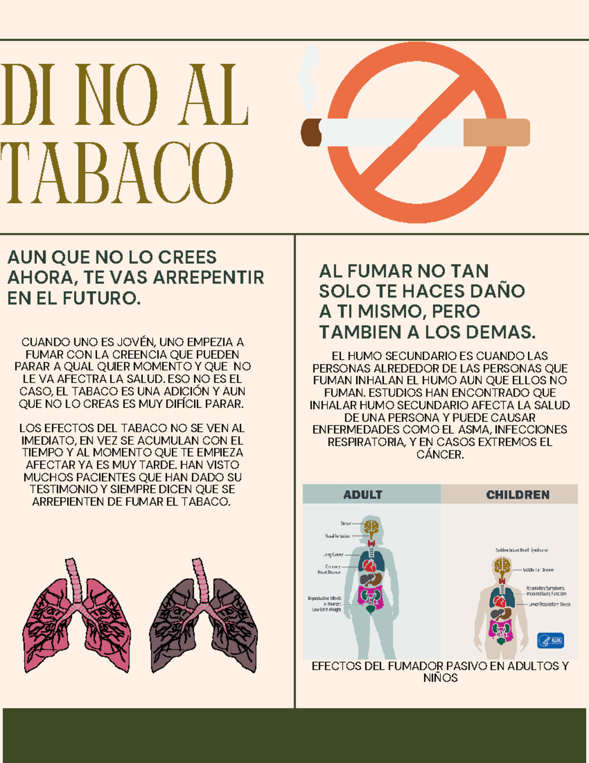 DI NO AL Tabaco Cartel - infographic assignment - DI NO AL TABACO AL ...