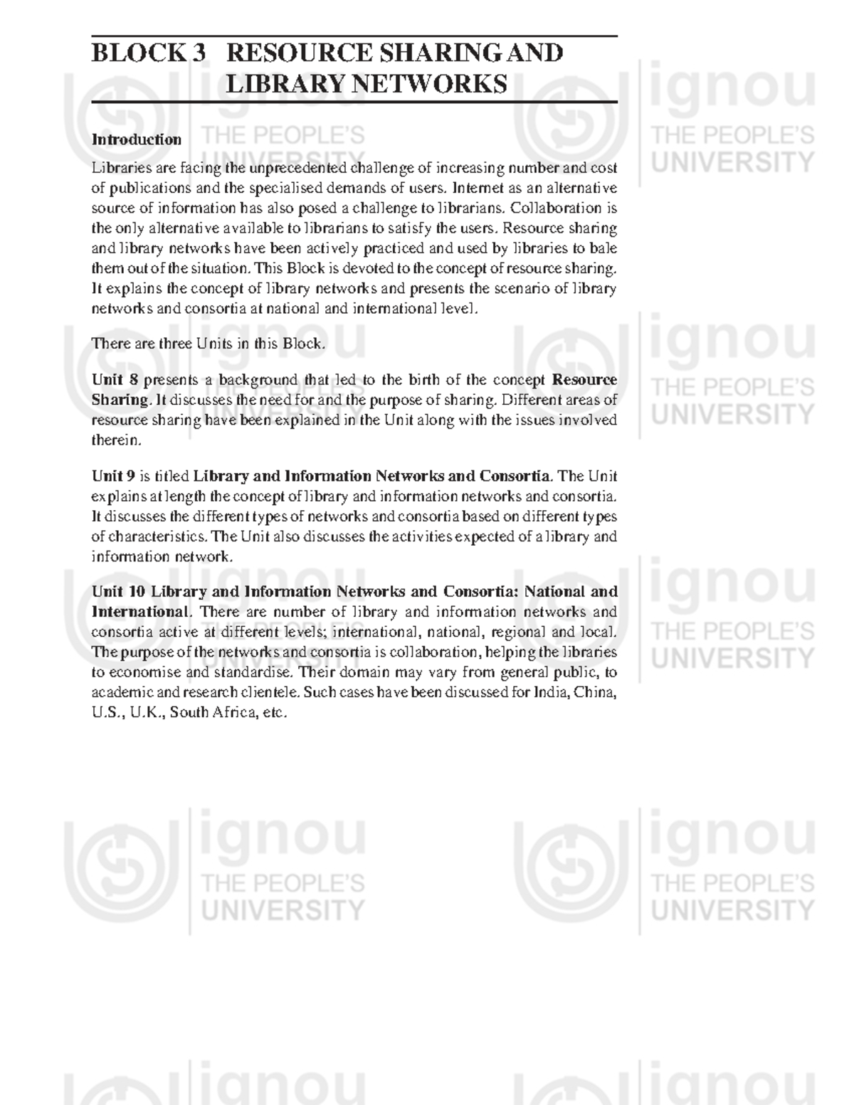 Block 3: Resource Sharing & Library Networks Overview - Studocu