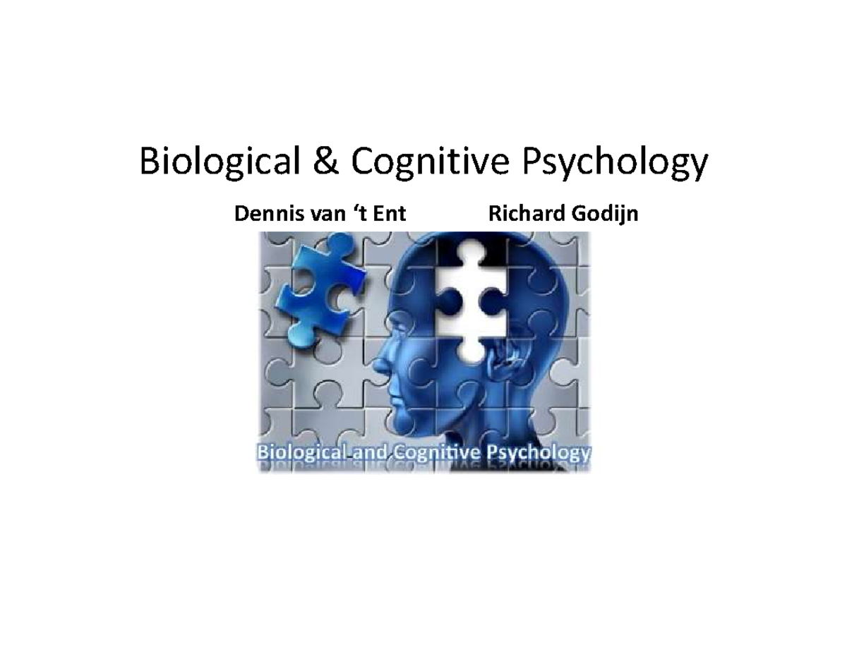 Biological Cognitive Psychology Lecture 3: RTs & Attention in Tasks ...