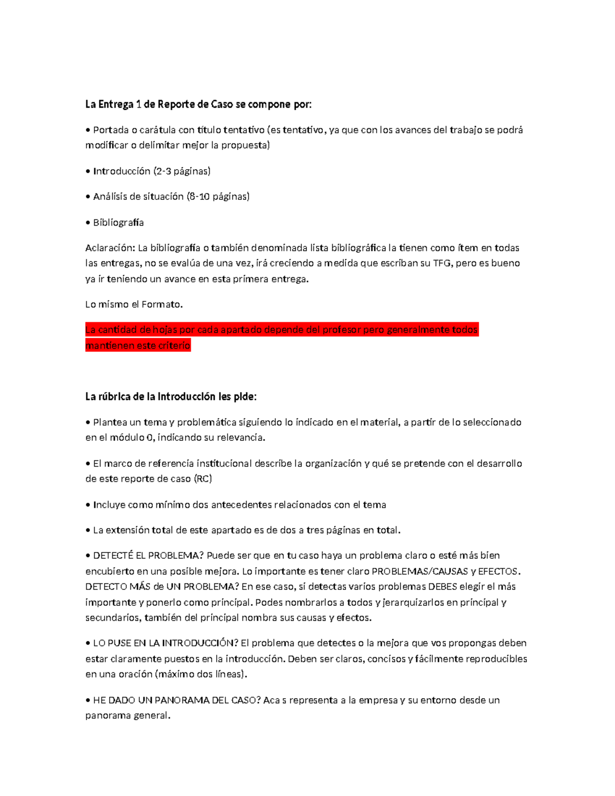TP 1 Consigna Seminario Final 2025 - La Entrega 1 de Reporte de Caso se compone por: Portada o ...