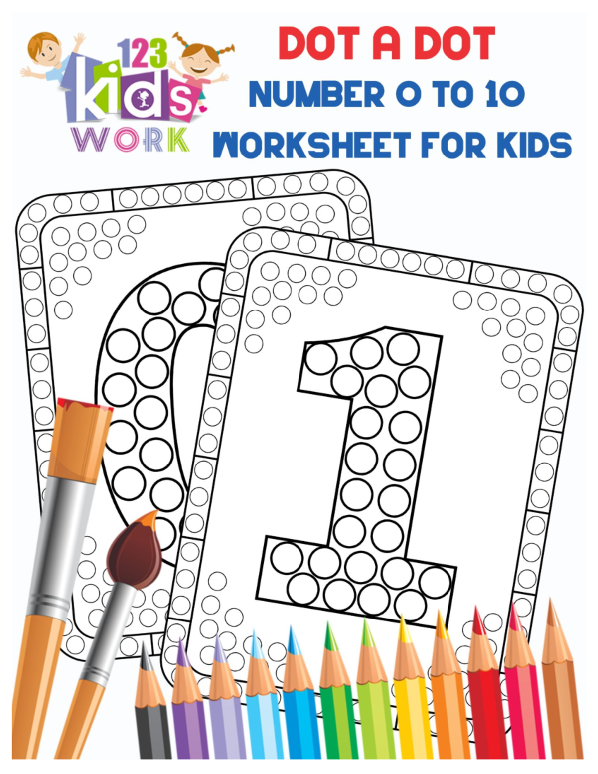 Dot a dot number 0 to 10 - Practica de números - ORK NUMBER DOT A DOT ...