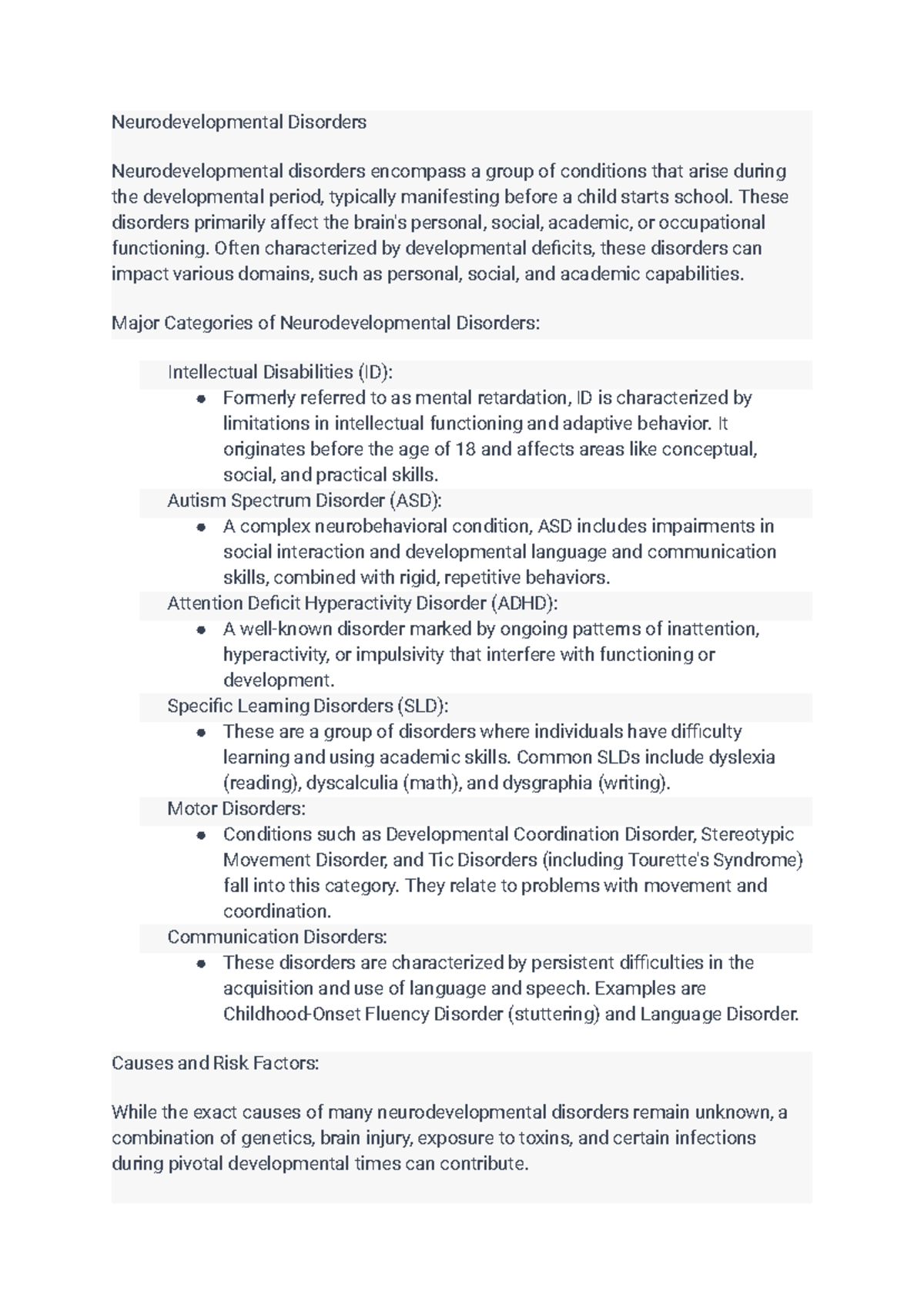Neurodevelopmental Disorders Overview: Types, Causes, & Treatments ...