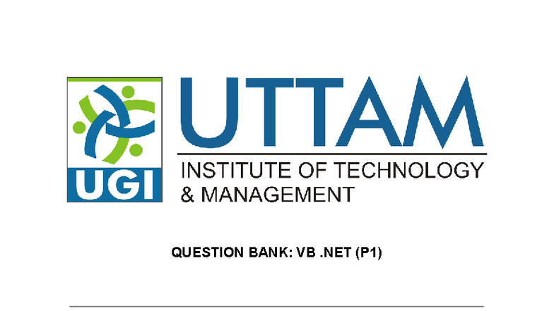 VB .NET (P1) Data Types, Keywords, Variables & Constants Overview - Studocu