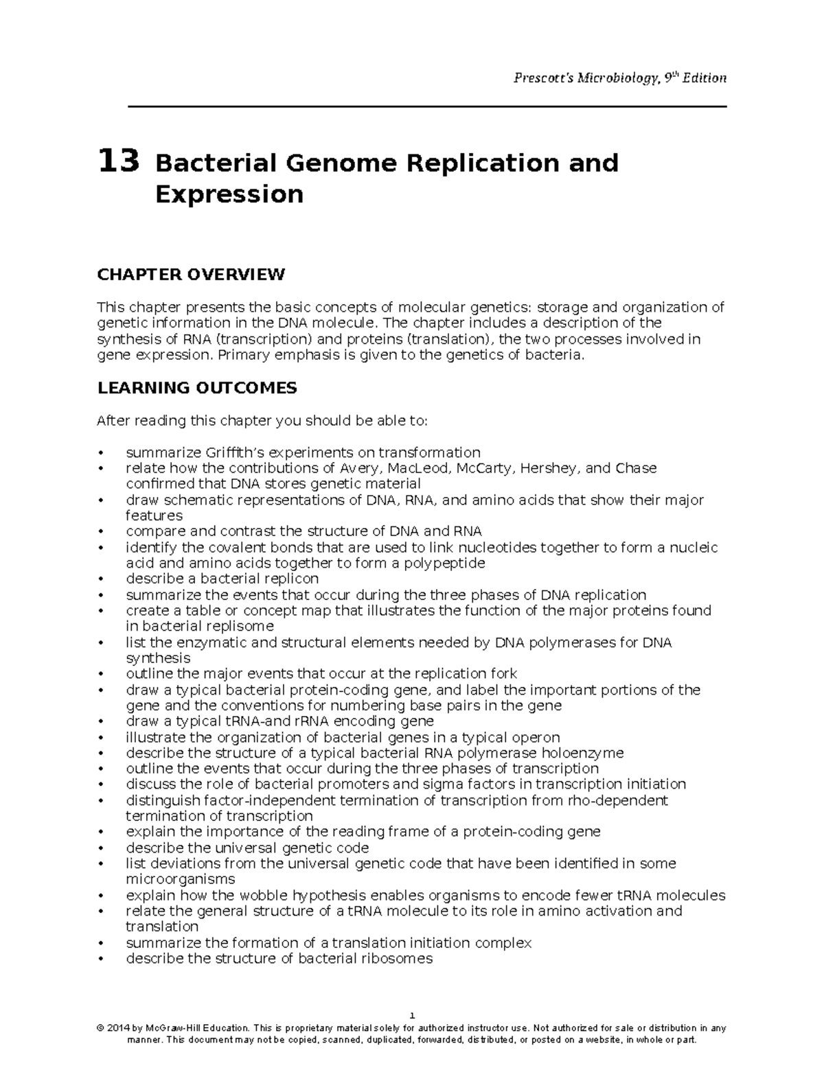 Microbiology, 9th Edition: Chapter 13 - Bacterial Genome Replication ...