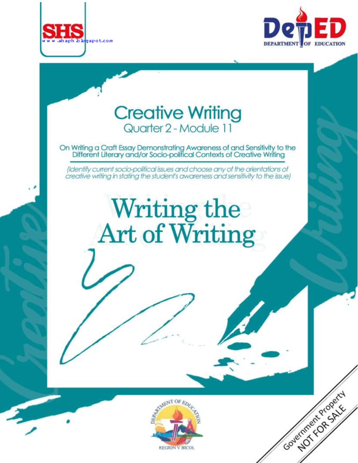 CW Module 11 - Study Guide - i SHS CREATIVE WRITING MODULE Quarter 2 ...