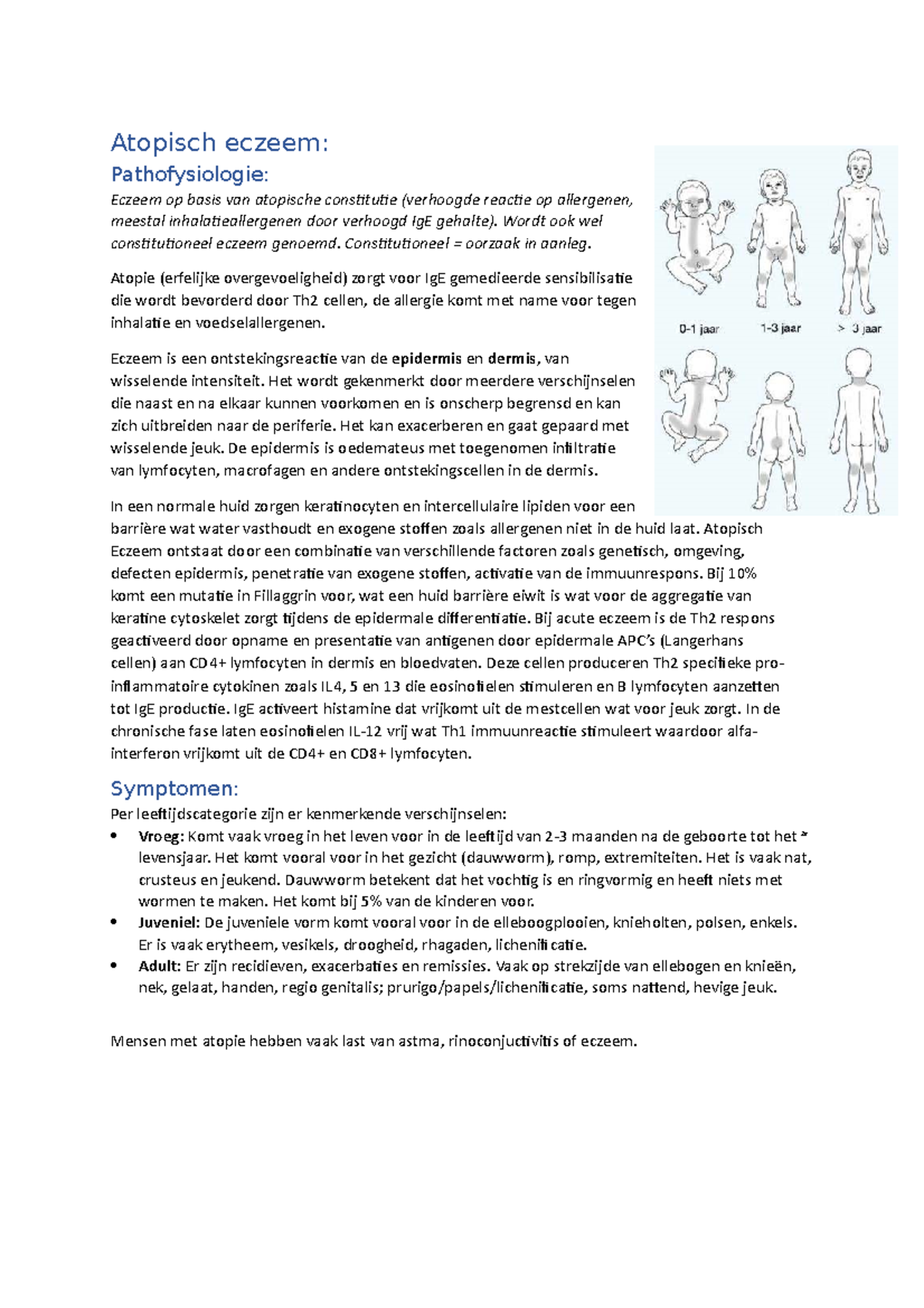 Atopisch Eczeem en Erythema Nodosum: Pathofysiologie en Diagnostiek ...