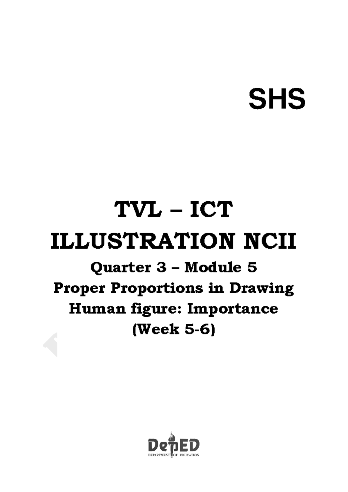 TVL ICT Illustration NCII Q3 Module 5: Proper Proportions in Human ...