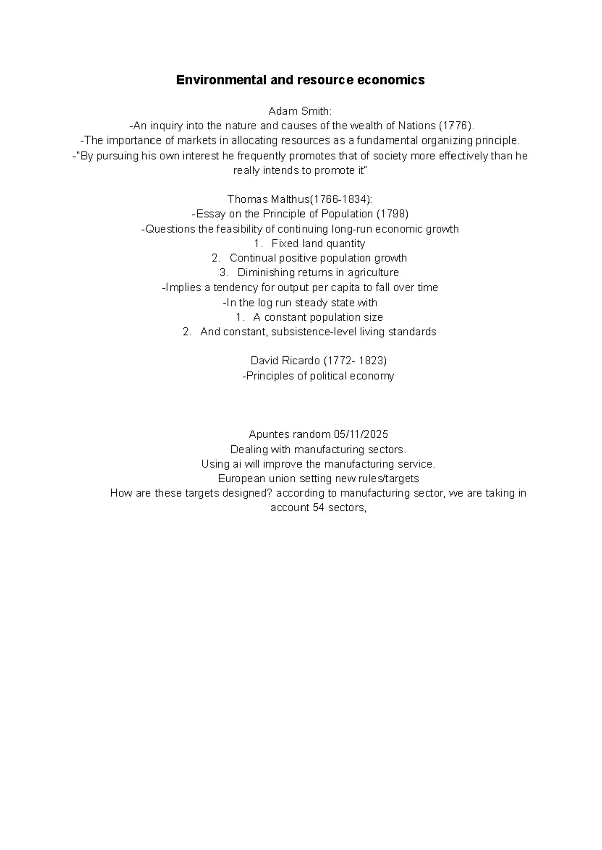 Environmental & Resource Economics: Markets & Growth Insights - Studocu