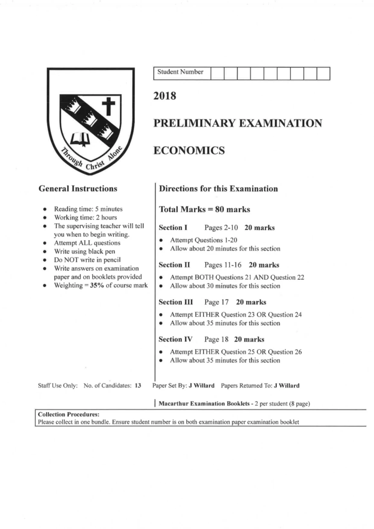 2018 HSC Economics - Yearly Exam Practice Paper - Studocu