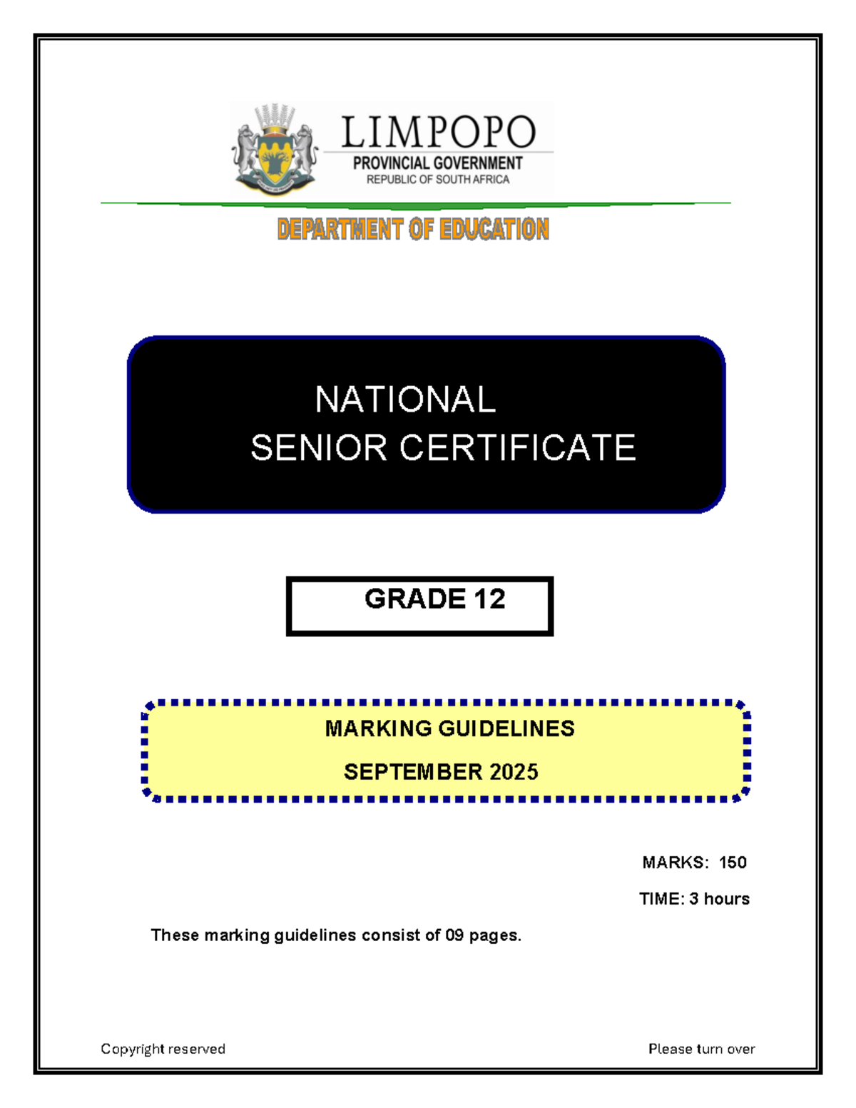 NSC 2025 Geography P1 Marking Guidelines - September Exam - Studocu