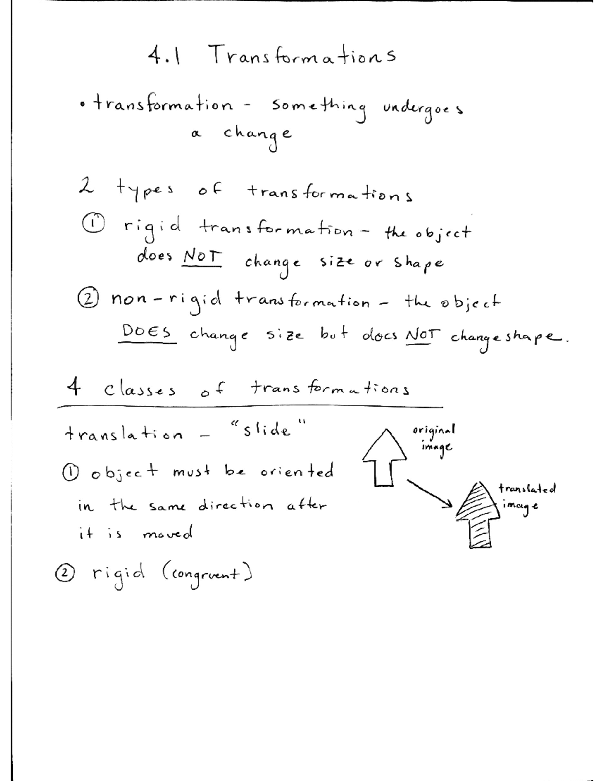 Transformations in Geometry: Rigid and Non-Rigid Types Explained - Studocu