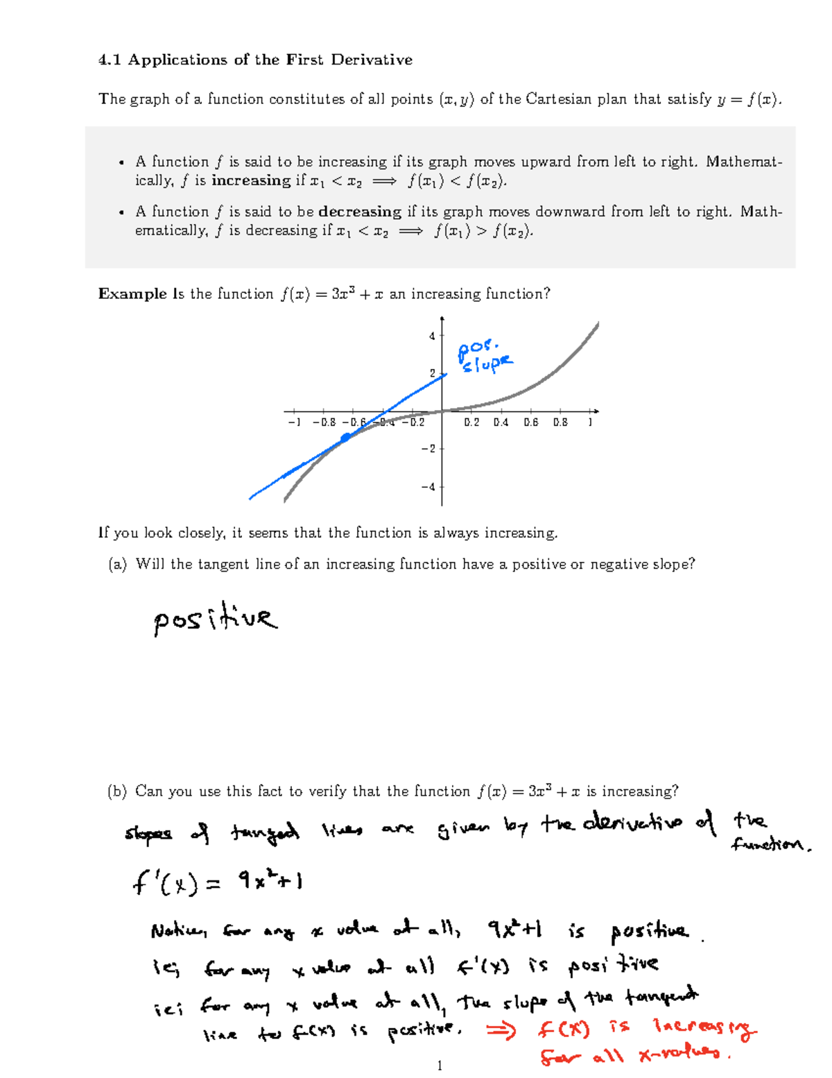 First Derivative Test and Applications for Local Extrema MATH101 - Studocu