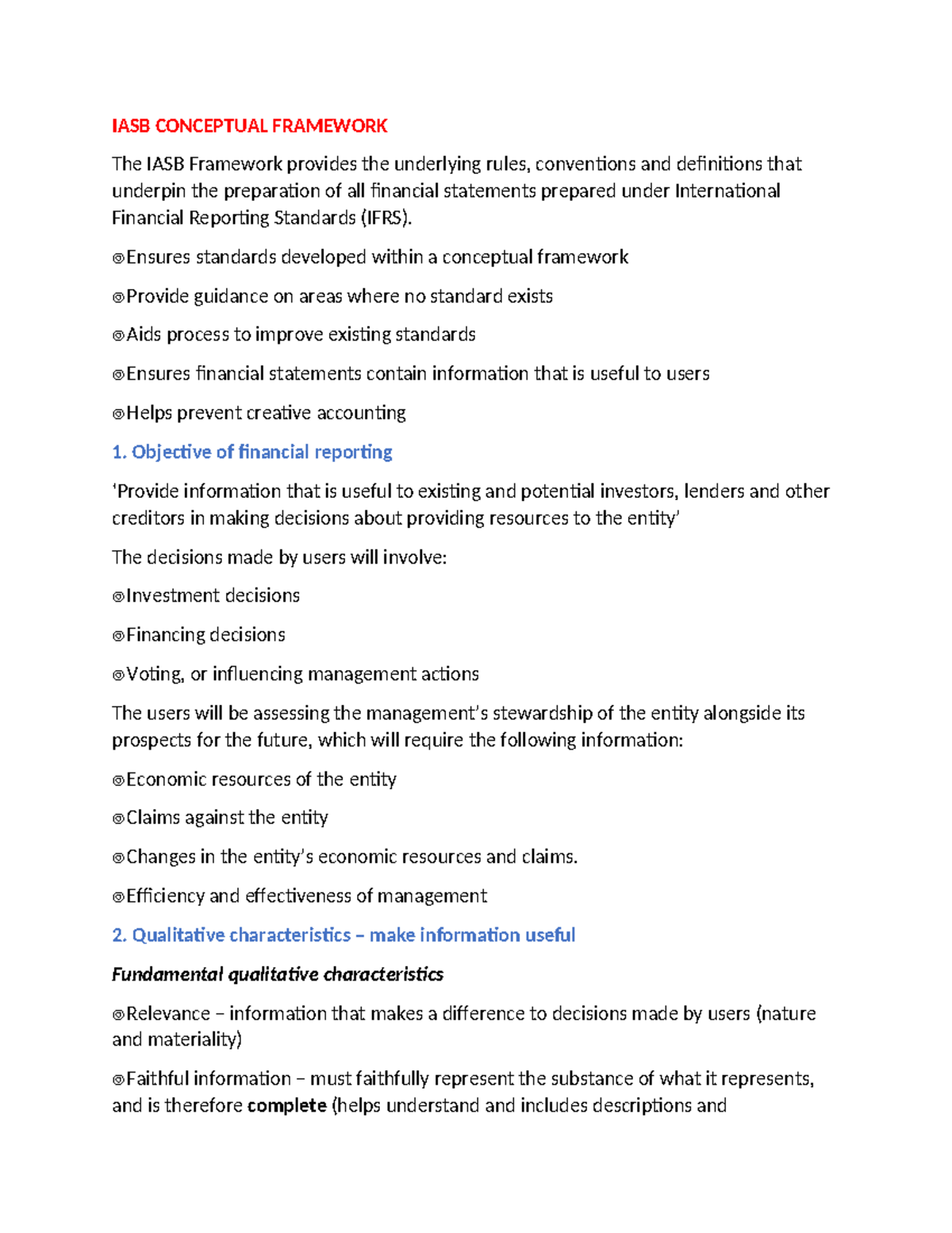 IASB Conceptual Framework: Key Principles & Financial Reporting ...