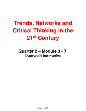 Trends Q2 Module 2 - NONE - Trends, Networks, and Critical Thinking in ...