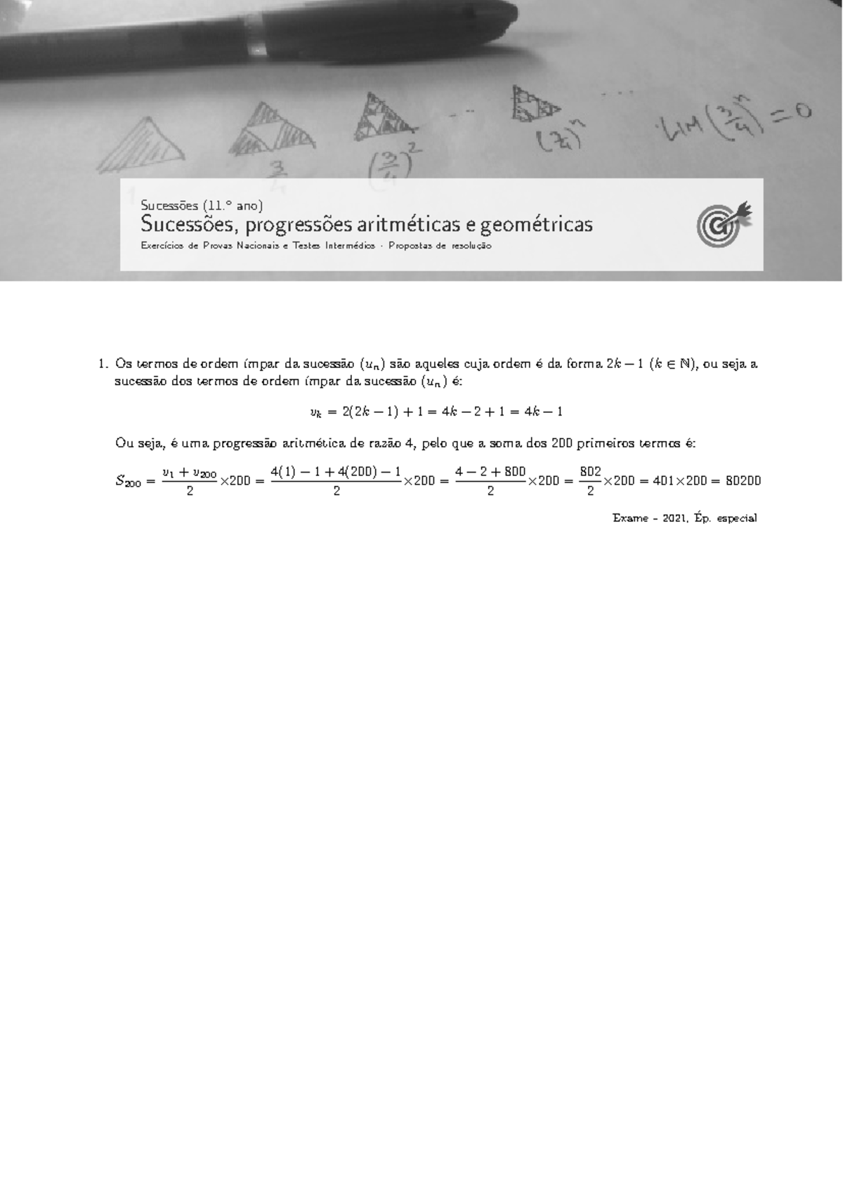 Sucessoes resol - matemática absolutamente - Sucess ̃oes (11. o ano ...