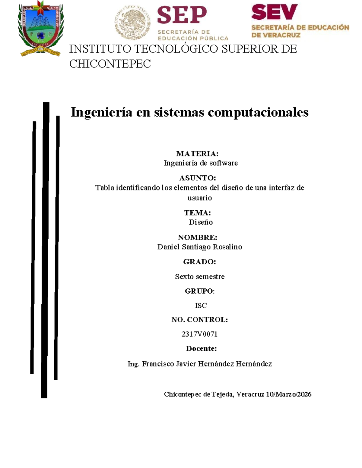 T3 3 T2 ISC Diseño de Interfaz de Usuario: Elementos Clave - Studocu