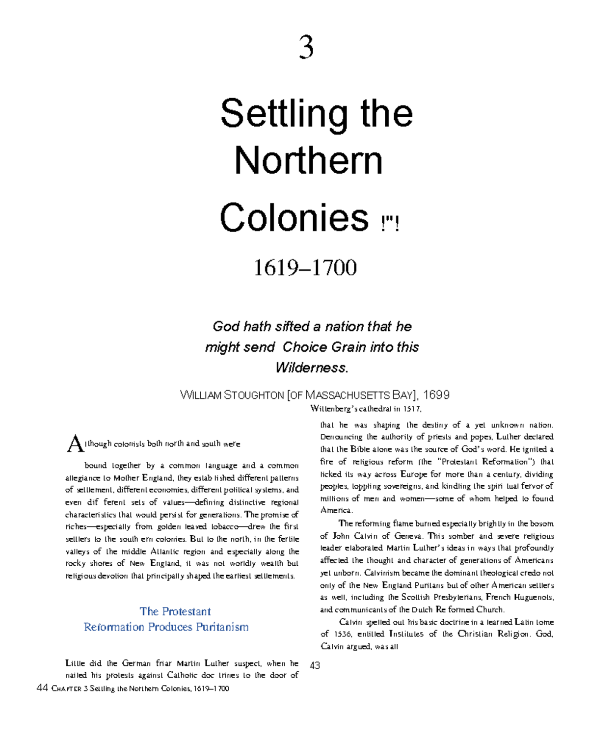 Settling the Northern Colonies: Pilgrims and Puritan Influence (HIST ...