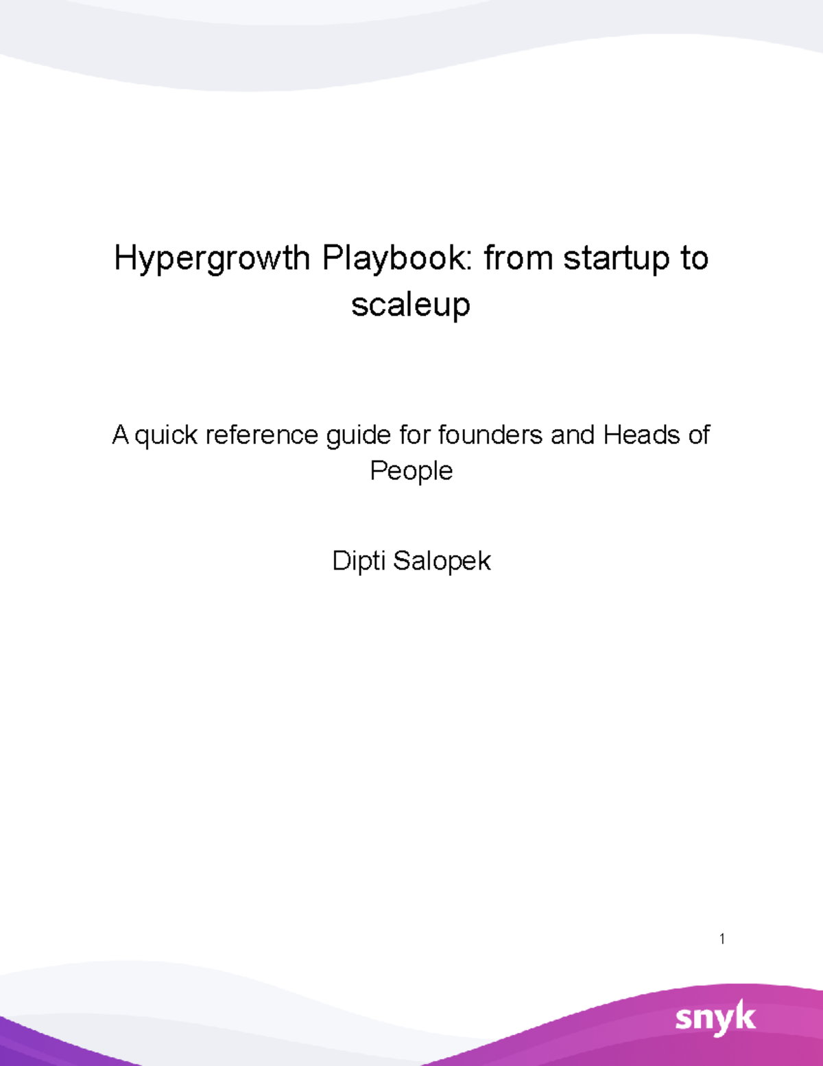Hypergrowth Playbook: Strategies for Scaling Startups to Success - Studocu
