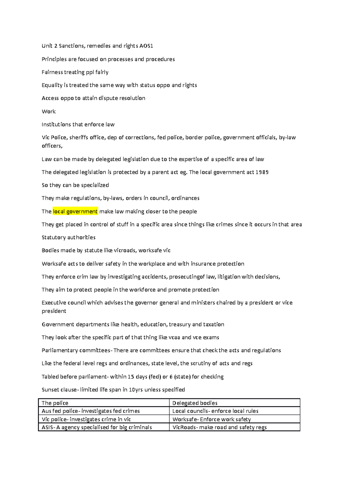 Unit 2 AOS1 - sdfsdfsdfs - Unit 2 Sanctions, remedies and rights AOS ...