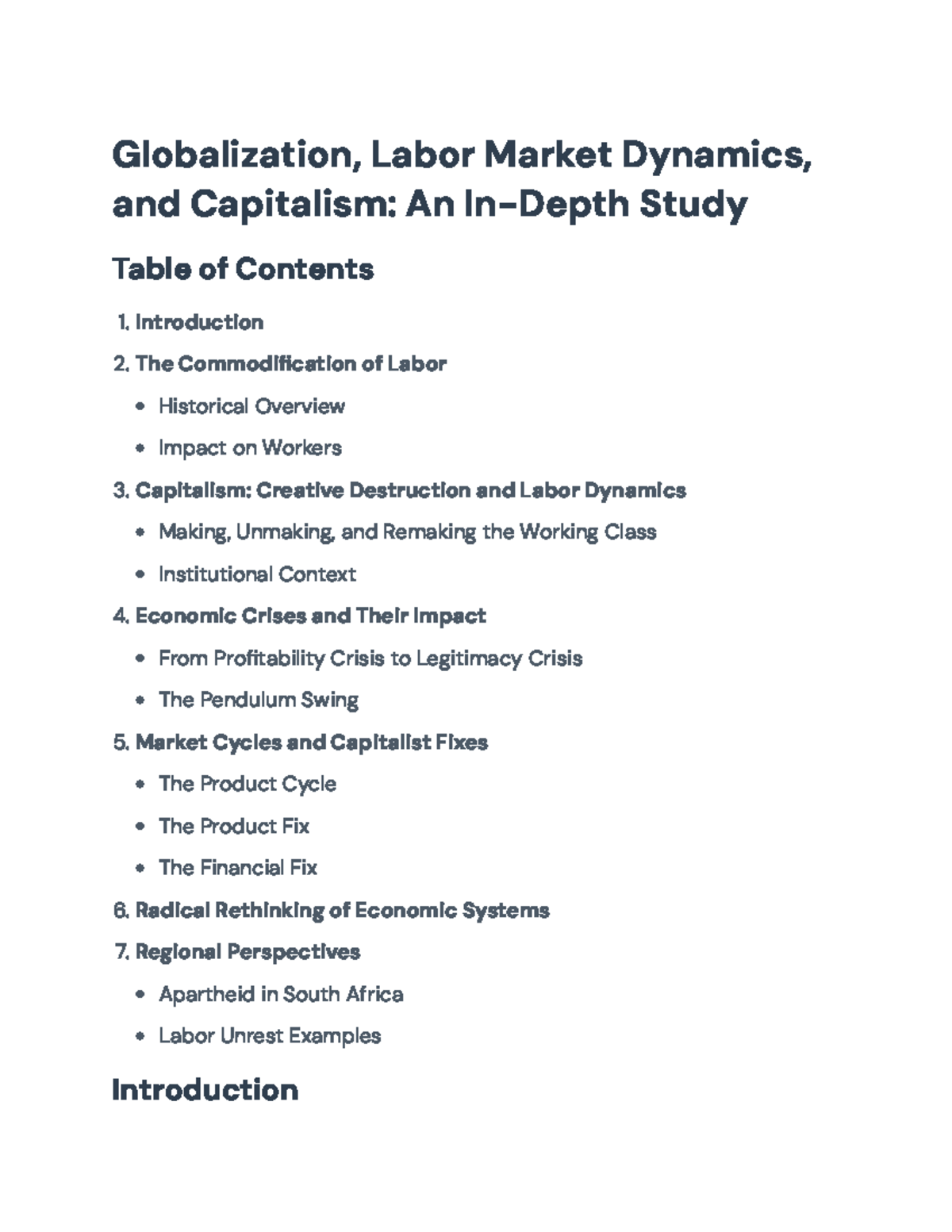 Globalization and Labor Market Dynamics: A Comprehensive Analysis ...
