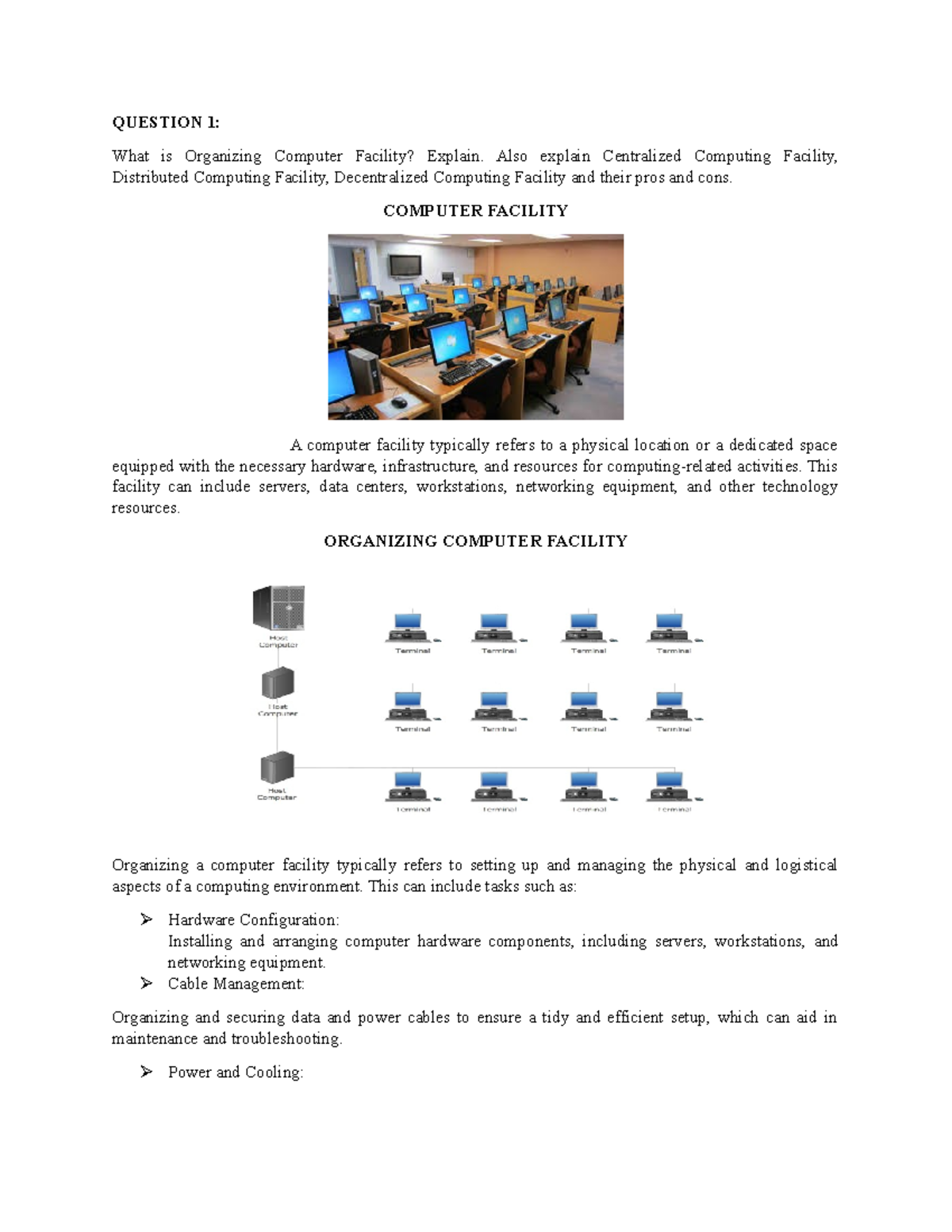 Computer Facility Types and SDLC Stages: A Comprehensive Overview - Studocu