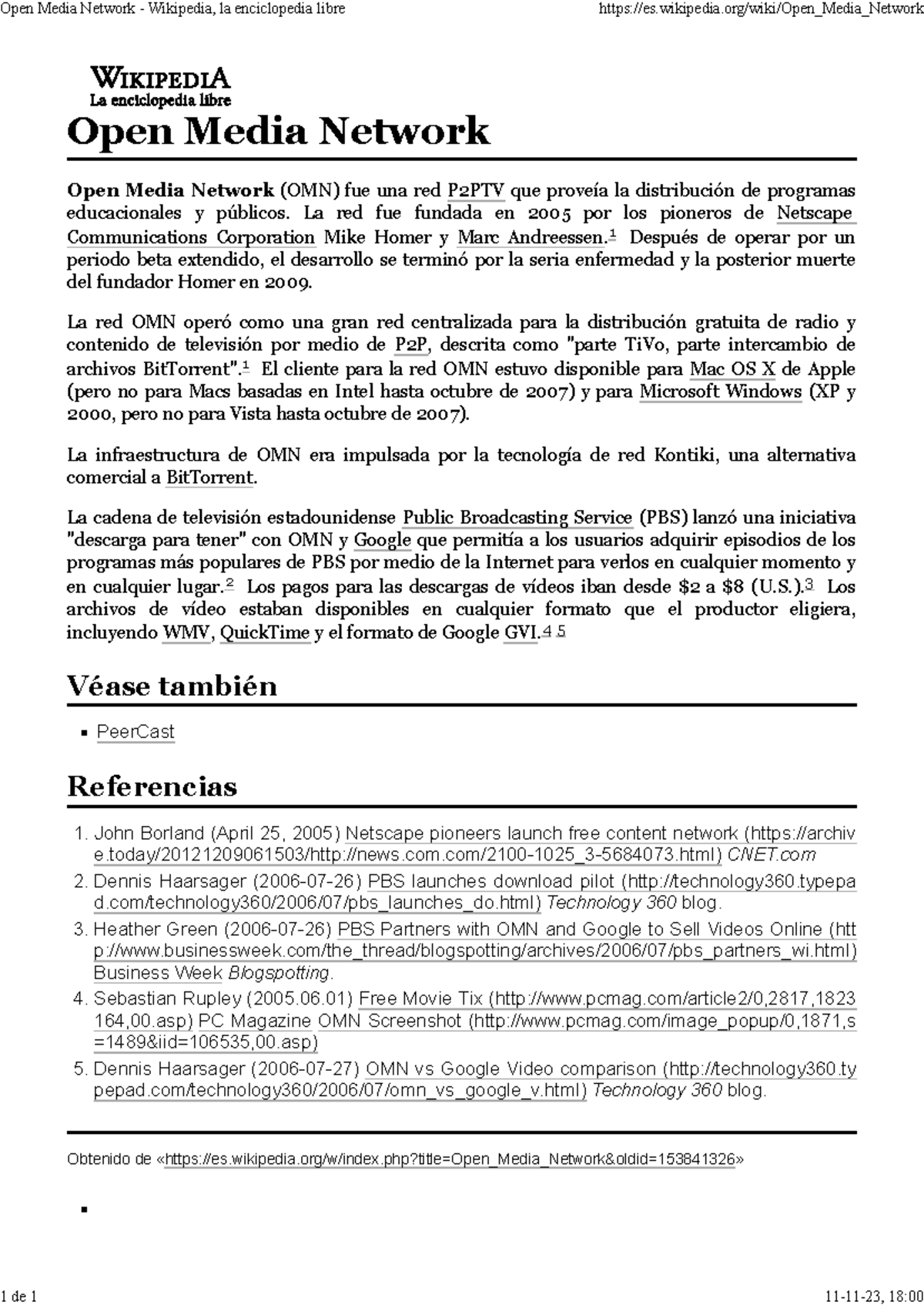 Open Media Network - apuntes tecnogogicos - Open Media Network Open ...