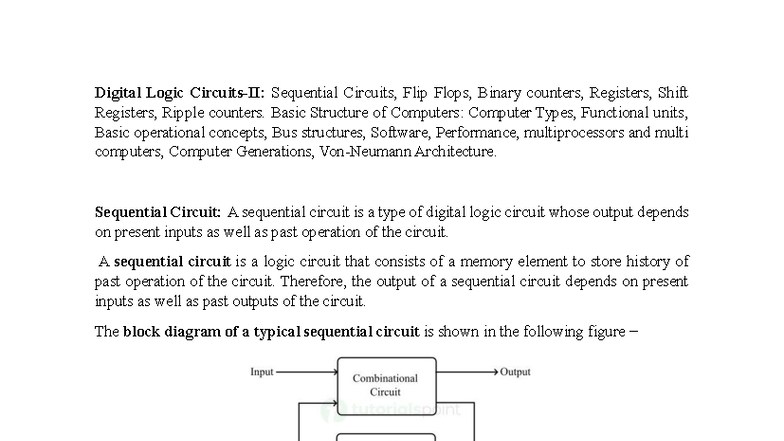 DL&CO 2nd Unit: Digital Logic & Computer Architecture Concepts - Studocu