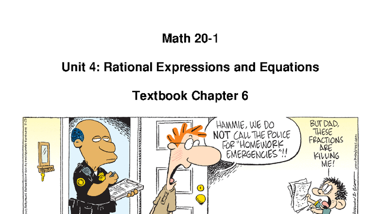 Math 101: Rational Expressions and Equations Lesson Notes - Studocu
