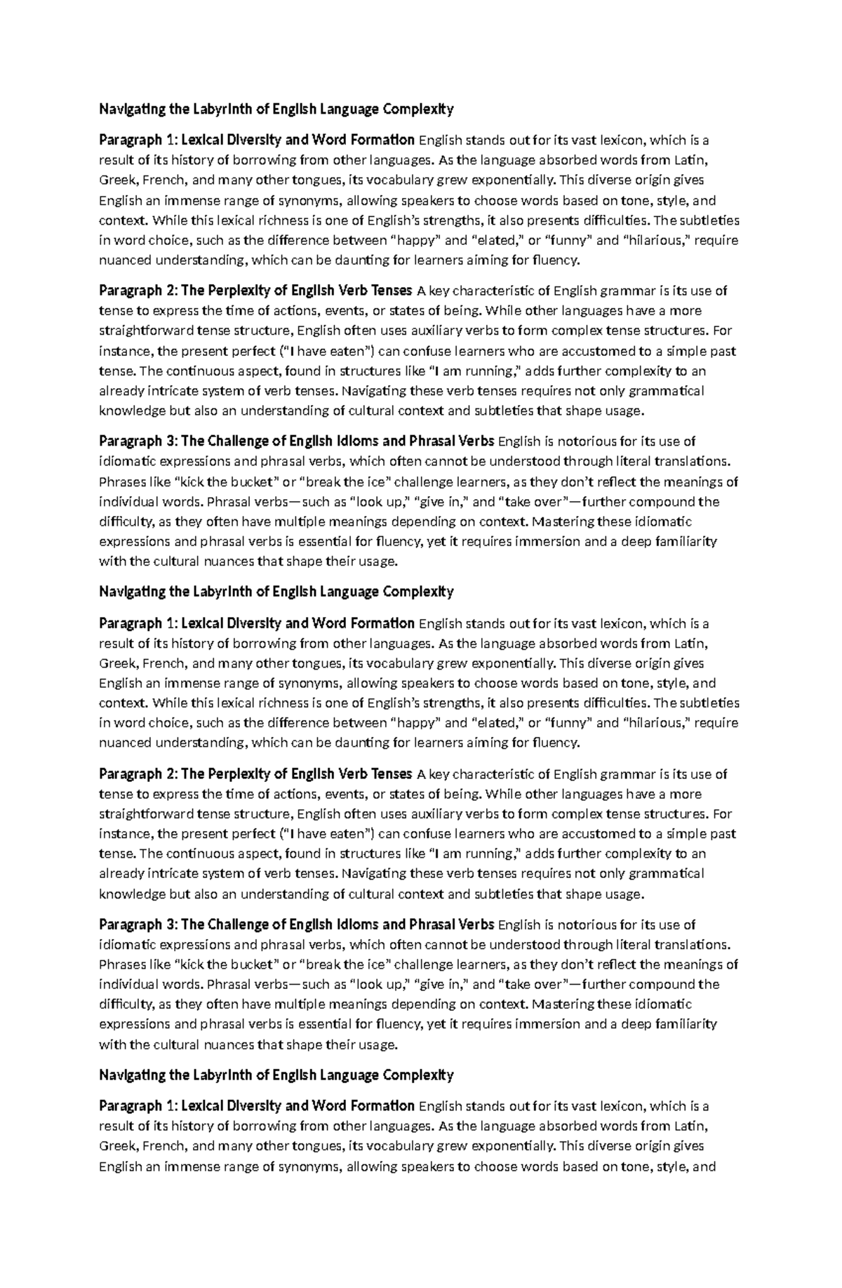 Navigating the Labyrinth of English Language Complexity - As the language absorbed words from ...